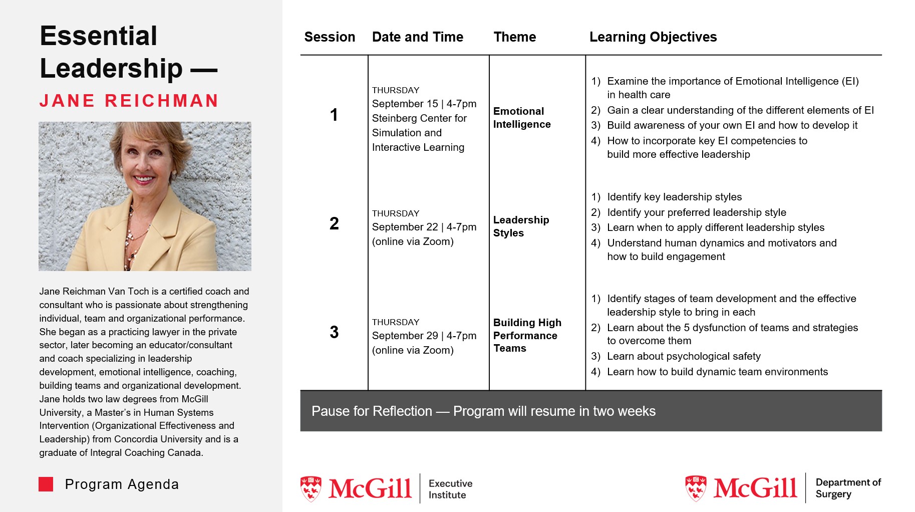 2022 Leadership Program | Department of Surgery - McGill University