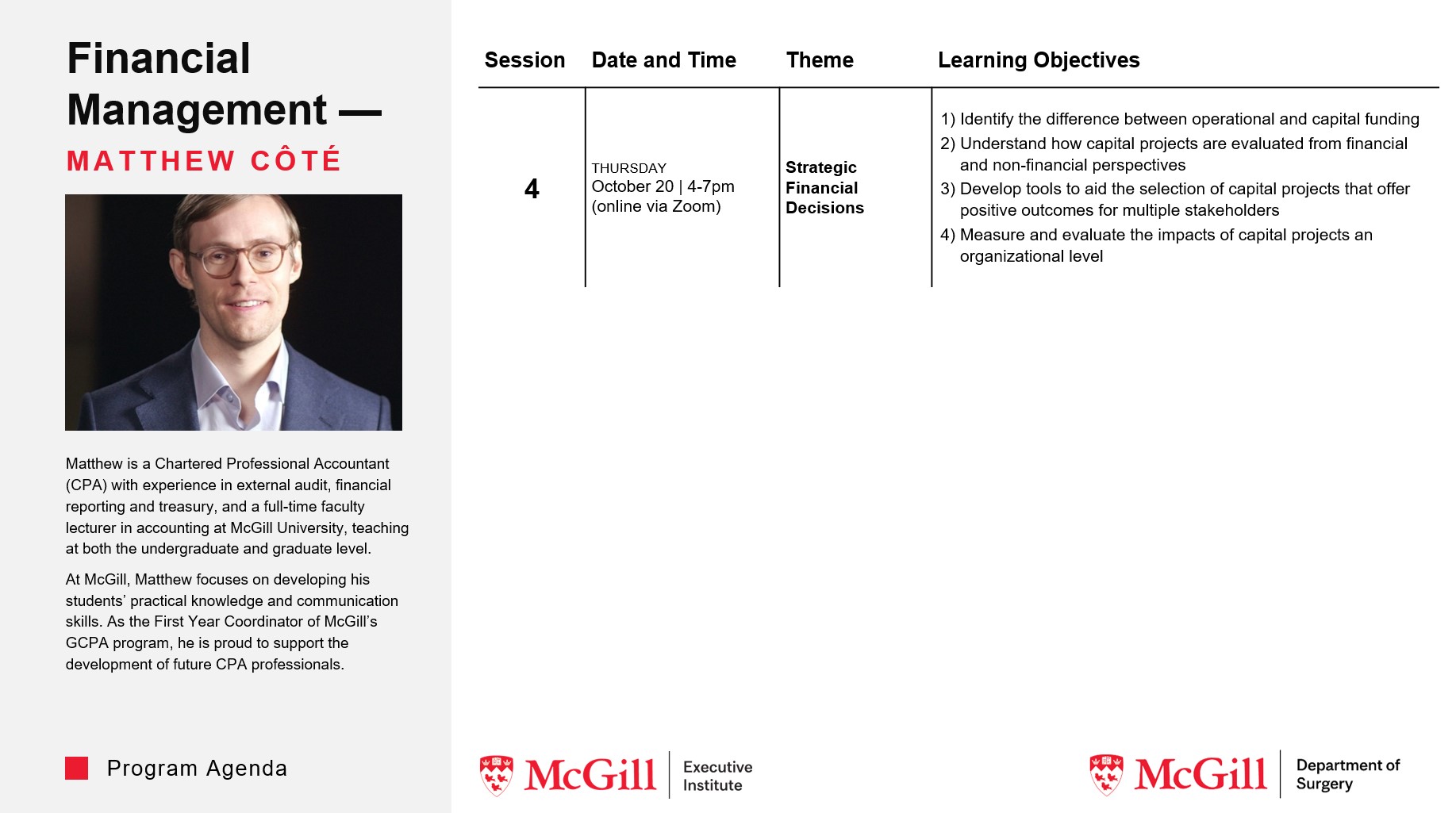 2022 Leadership Program | Department of Surgery - McGill University